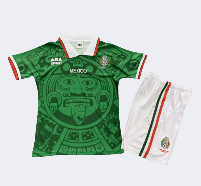 Mexico 1998 Retro Home Kids Kits – GOFORJERSEY